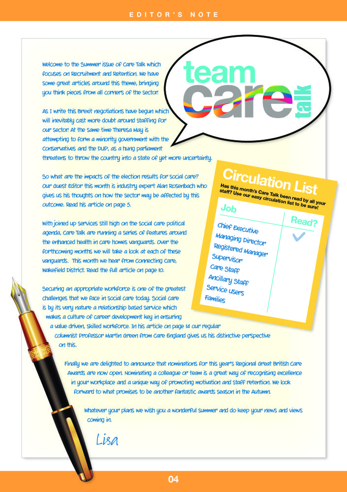 Latest Issue – Care Talk