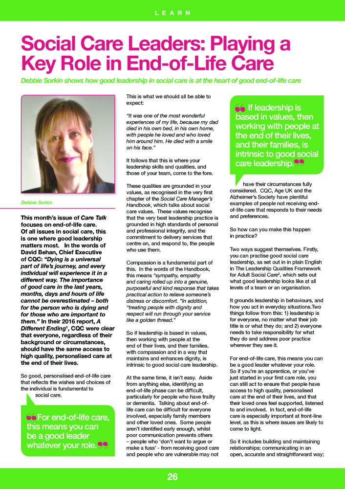 Latest Issue – Care Talk